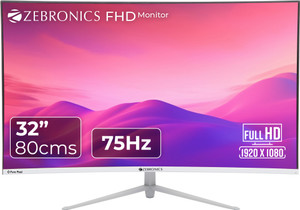 ZEBRONICS 81.28 cm (32 inch) Curved Full HD VA Panel Wall Mountable ...