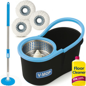 V-MOP Premium Classic Steel Spinner Bucket Floor Cleaning Mop -AS10 ...