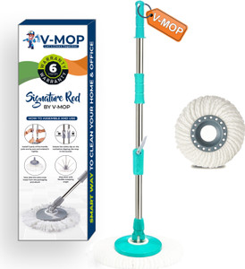 V-MOP Premium Heavy Stainless Steel Bucket Mop Stick-Mop Rod Set ( 1 ...