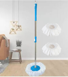 ROZANA Spin Mop-Rod Stick, Mop Head And 2 Refill - Wet&Dry Floor 360 ...