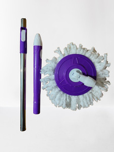 RMGS Adjustable Spin Mop Extendable Handle/Stick Rod with Microfiber ...