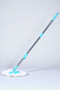 SKYBE 100% Cotton Yarn floor cleaning wet and dry mop Mop Head and Rod ...