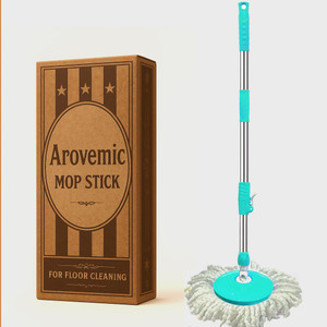 arovemic Telescopic Mop Stick Rod set ( 1 Refill ) (( 1 Year Warranty ...