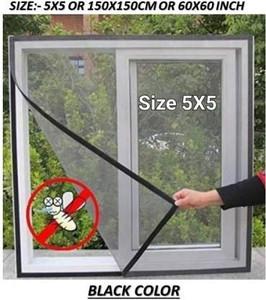 ZIMBLE Window Net Mesh 120 GSM Insect Net, black, 5x5 ft Window ...