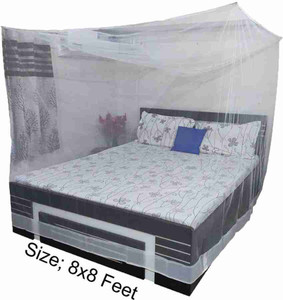 ZIMBLE Nylon Adults Washable White mosquito net king size bed 10x6.5 ft ...