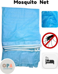 OPA Creation Soft Ac Mosquito net ( For Double Size Bed 5 * 7 feet Blue ...