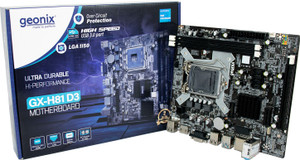 GEONIX GX-H81 D3 LGA 1150Socket ATX Intel H81 Express Chipset DDR3 ...