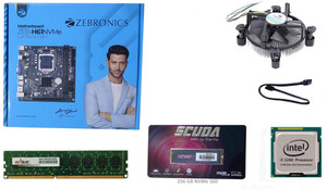 ZEBRONICS H61M2+ Starlite 256GB NVME SSD & 4GB DDR3 RAM with Core i3 ...