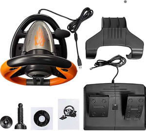 Clubics V3Steering Wheel and Pedals with Brake Pedal Set Racing ...