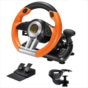 Clubics V3Steering Wheel and Pedals with Brake Pedal Set Car Racing ...