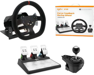 PXN V10 Force Feedback Gaming Racing Wheel with Magnetic Pedals and ...