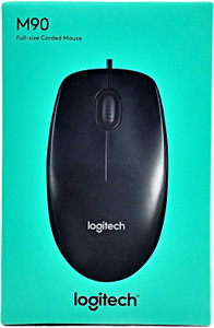 Logitech M90 Full-size Cored Wired Ambidextrous Optical Gaming Mouse ...