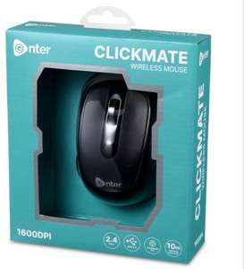 Enter WIRELESS MOUSE CLICKMATE Wireless Ambidextrous Optical Mouse with ...