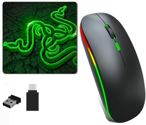 FKU ULTRA SLIM 2.4Ghz WIRELESS MOUSE WITH RAZER MANTIS SPEED MOUSE PAD ...