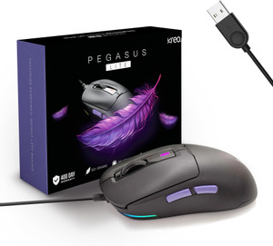 Kreo Pegasus 49 Gms Ultra Lightweight Wired Gaming Mouse, Top Sensor ...
