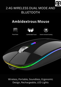 Triple B LED SILENT CLICK & ERGONOMIC DESIGN, Wireless Ambidextrous ...