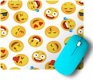 PrintingZone Smiley Emoji Mouse Pad (9 X 7 Inch) Printed Mouse Pad For ...