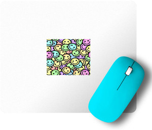 PrintingZone Smiley Emoji Mouse Pad (9 X 7 Inch) Printed Mouse Pad For ...