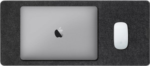 DailyObjects TURF-FELT-DESK-MAT-BLK Non Slip Base Mousepad ...