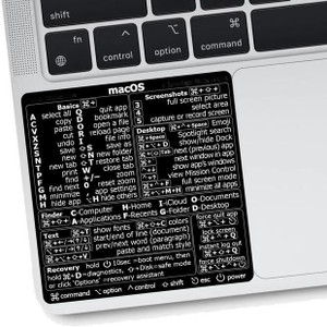 Dew Crew Mac OS Shortcut Vinyl Sticker | Keyboard Quick Reference Non ...