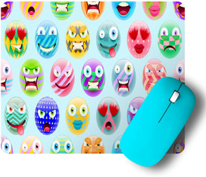 PrintingZone Smiley Emoji Mouse Pad (9 X 7 Inch) Printed Mouse Pad For ...