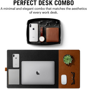 DailyObjects Combo Vegan Leather Reversible Turf 2.0 Desk Mat | Tray ...