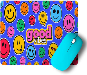 PrintingZone Smiley Emoji Mouse Pad (9 X 7 Inch) Printed Mouse Pad For ...