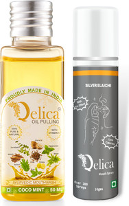 Qelica Coco Mint Oil Pulling Mouthwash And Silver Elachi Mouth ...