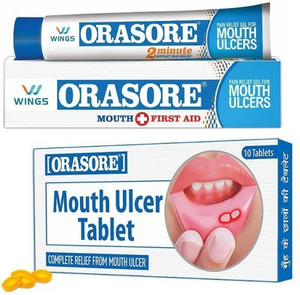 Orasore Ulcer Gel And Tablet Set - GLYCERINE, SPEARMINT, FENNEL - Buy ...