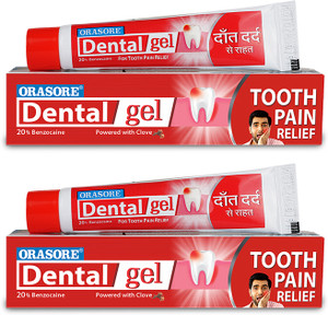Orasore Dental Tooth Pain Relief Gel (Pack Of 2)Each 10 gm - Natural ...