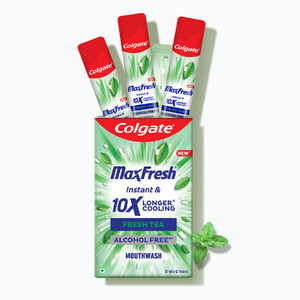 Colgate MaxFresh Mouthwash Sachet Stick, Travel & Daily Freshness, 0% ...
