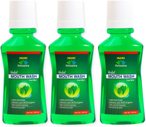 Jagat Devsutra Dr. Trusted Ayurvedic HERBAL Cool Mint Mouthwash 250ml X ...