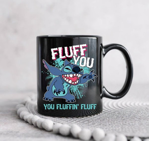 craft maniacs STITCH U FLUFFING FLUFF BLK MUG PRINTED 330 ML BLK MUG ...
