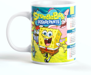 Desi Bonkers Bob Esponja With calender 2024 Ceramic Coffee Mug Price in ...