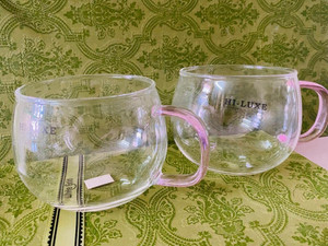 SRV Hi-Luxe 2 Pcs Glass Set with Coloured Handles, Beautiful Design ...