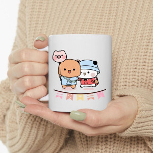 craft maniacs BUBU DUDU CONFETTI ART PRINTED 330 ML WHITE MUG FOR BUBU ...