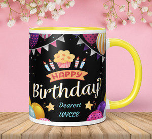 NH10 DESIGNS Happy Birthday Dearest Uncle Printed Cup Gift For Uncle ...