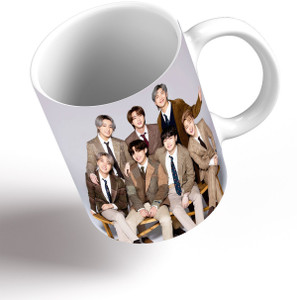 Nirmuk BTS Band Printed_Mug (330 ml), Music Band Printed Coffee_Mug_BTS ...