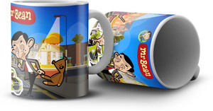 Larkya Cartoon White Ceramic Collection- Mr. Bean Animated Ceramic ...