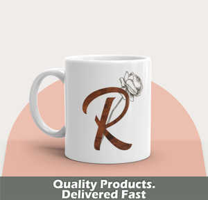 Yashukraft Alphabet R Ceramic Coffee mug 325ml Ceramic Coffee Mug Price ...