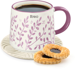 TREO Basil Ceramic 320 ml Coffee, Tea Cup Set of 1(Print and Color May ...