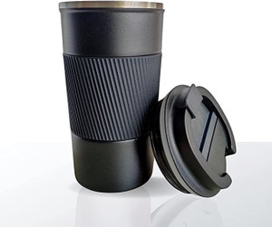 TRIVYOM Coffee with Rubber Grip Lid, Thermal Double Walled Hot and Cold ...