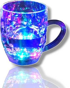 Netigems Rainbow Magic Color Cup with LED Light Party Glass Mason Jar ...