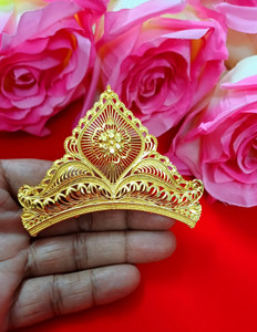 BengCraft Bridal Wedding Gold Mukut Golden Crown for Girls Women God ...