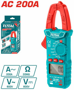 TOTAL TMT42002 Digital AC Clamp Meter Accurate AC DC Voltmeter ...