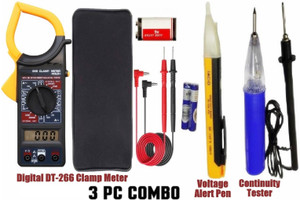 Divinext 3pc Combo Clamp Meter + Voltage Tester + Continuity Tester ...
