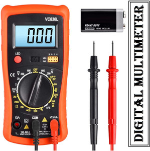 Techtest Digital Multimeter with Buzzer AC DC Voltmeter & Ohm Amp ...