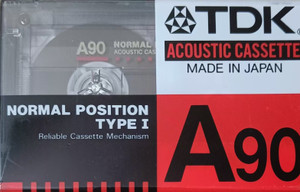 TDK acoustic cassette A90- 90 minutes (import blank audio cassette ...