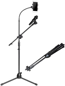 Techtest Heavy Duty Adjustable Dual Mike Stand Condenser Microphone ...