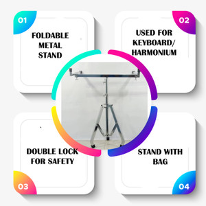 music galaxy HARMONIUM KEYBOARD FOLDABLE STAND MODLMGB12 Folding Stand ...